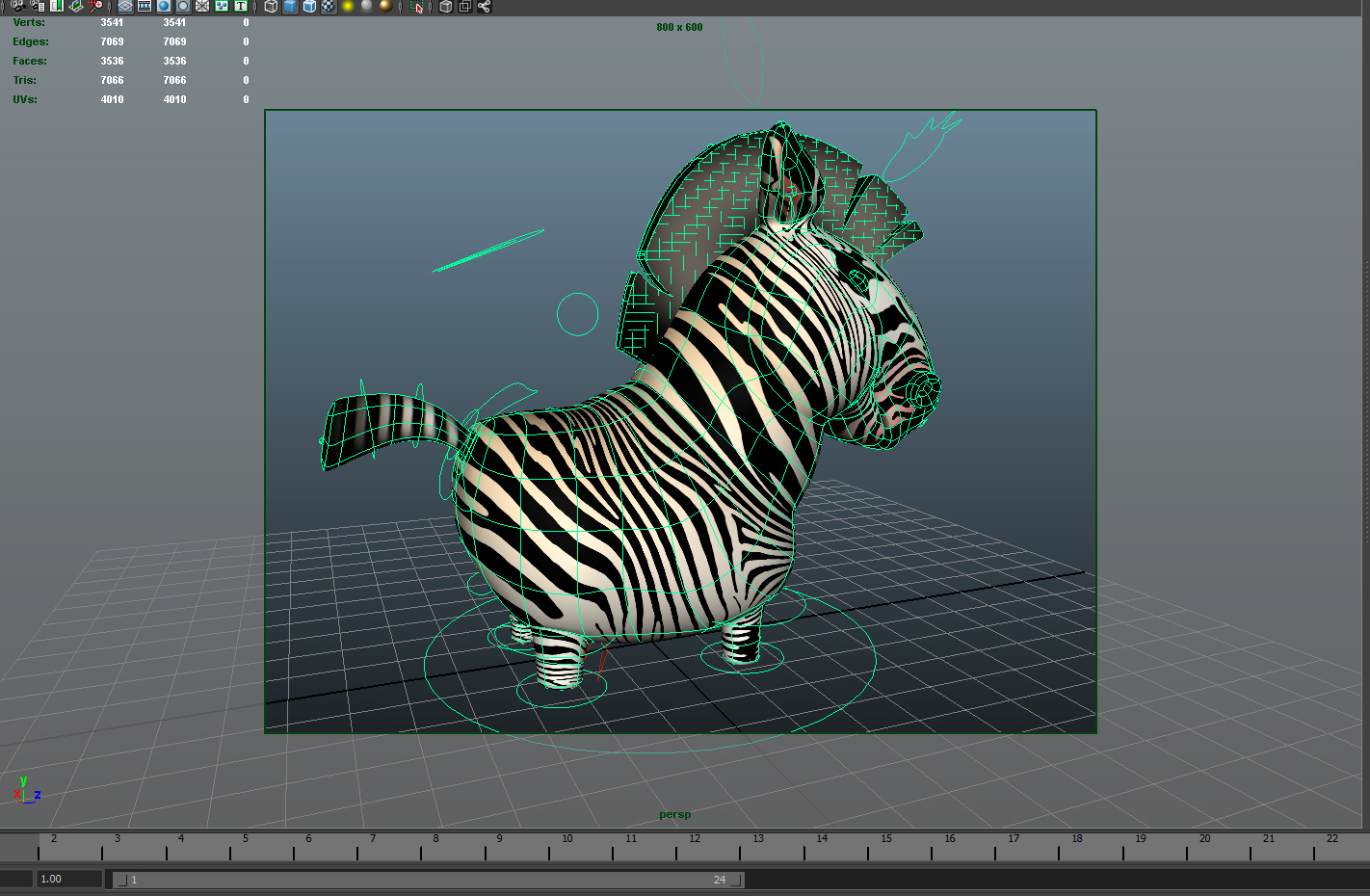 3d model zebra