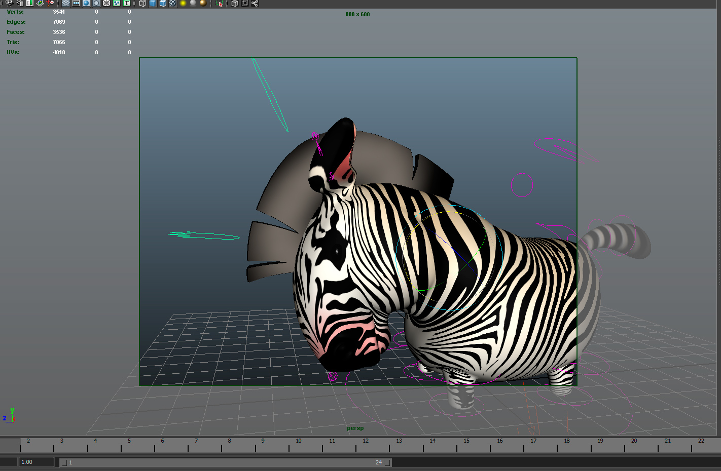 3d model zebra