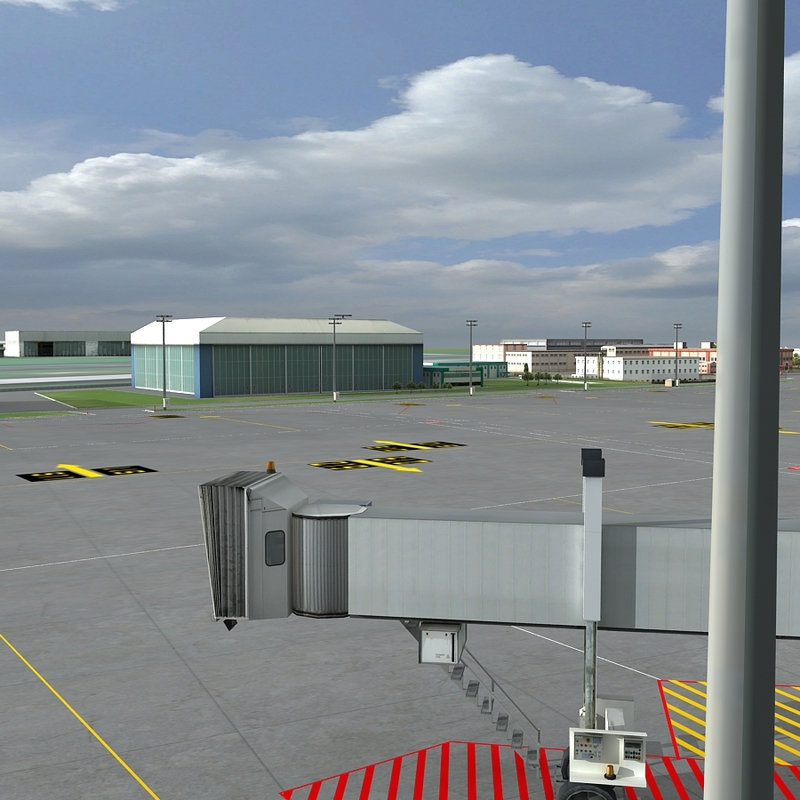 passenger airport 3d max