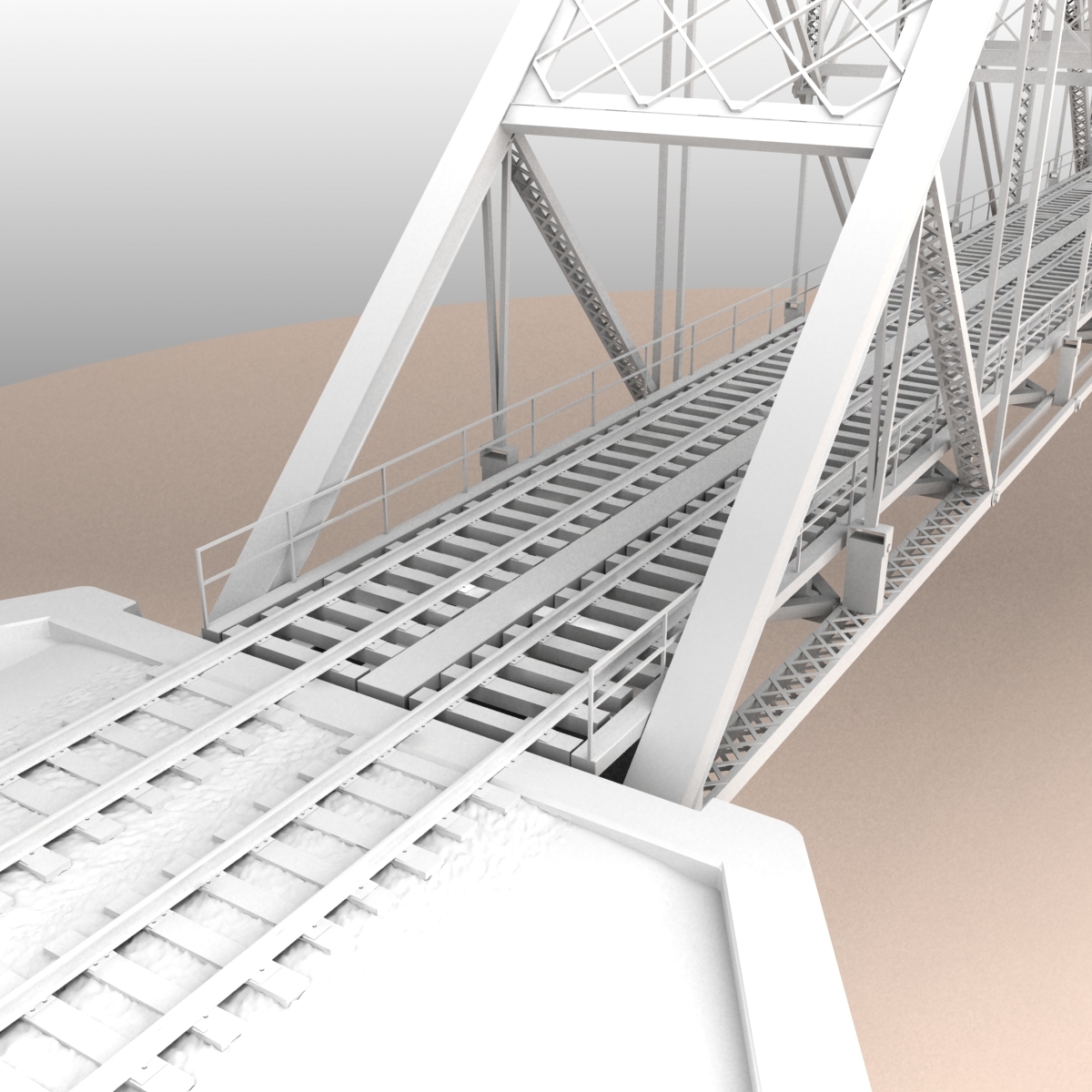 3d model rail bridge