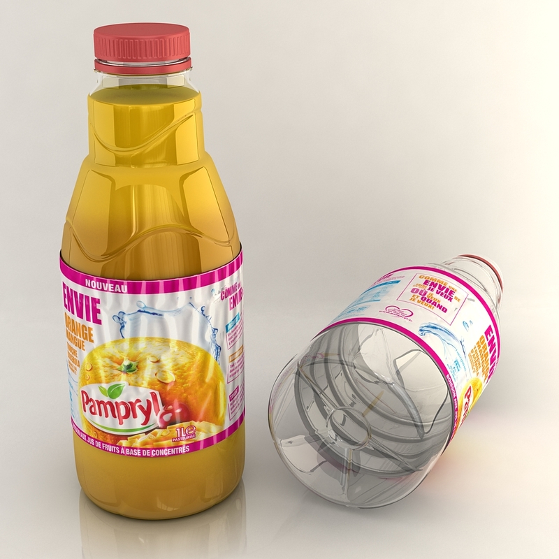 3d model juice orange