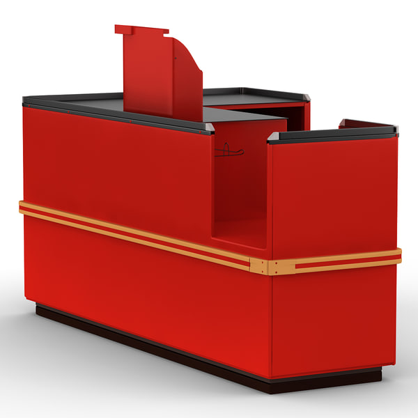 cash counters 1 3d model