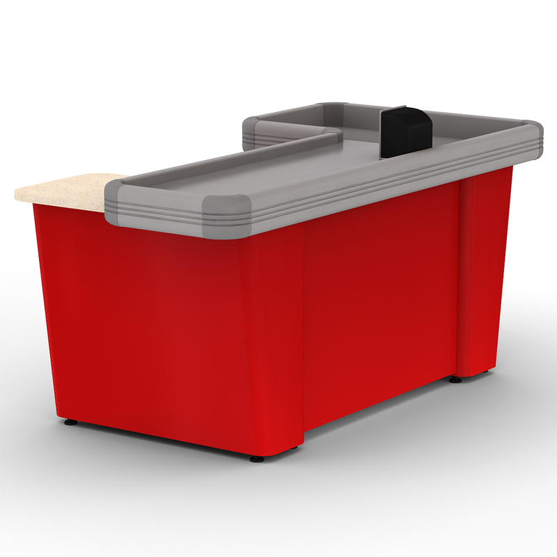 cash counters 1 3d model
