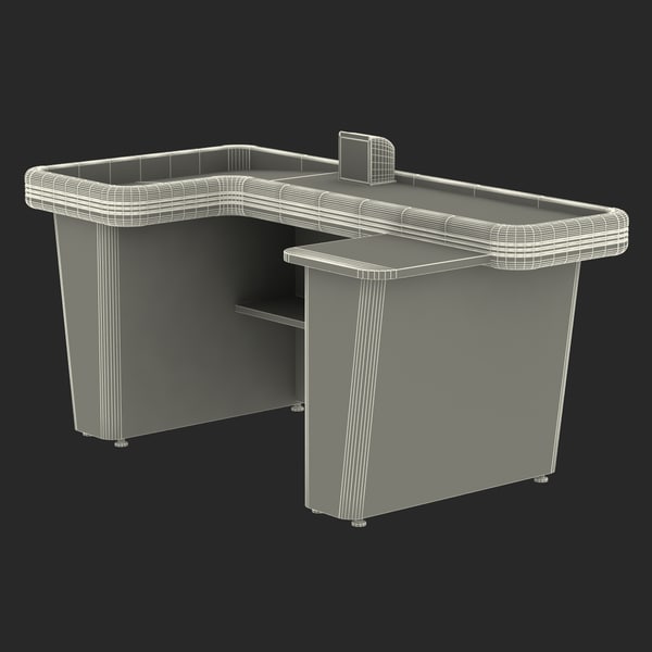 cash counters 1 3d model