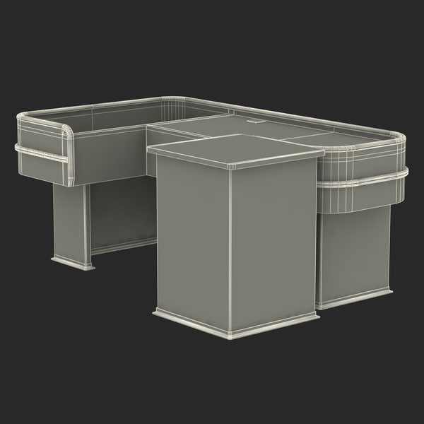 cash counters 1 3d model