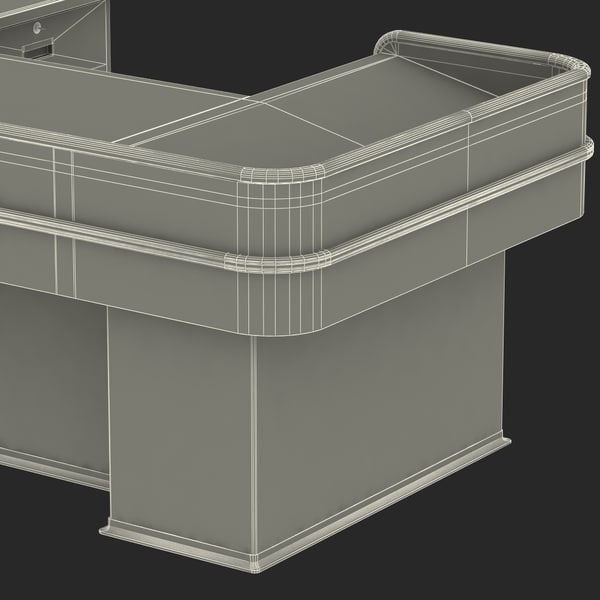 cash counters 1 3d model