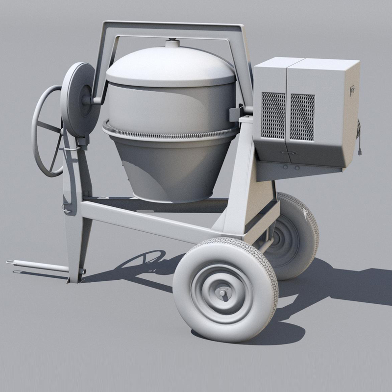 3d model cement mixer
