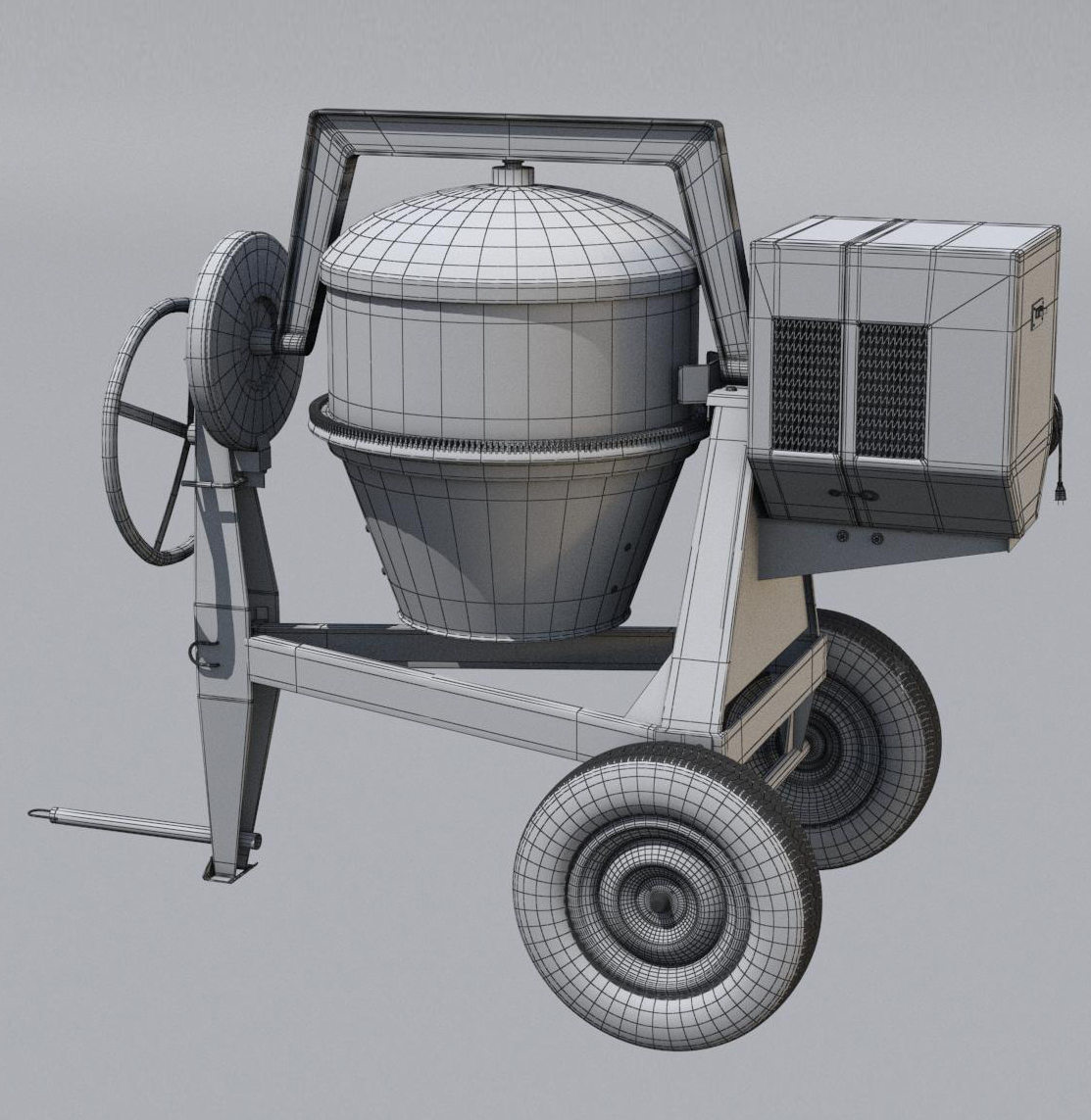 3d model cement mixer