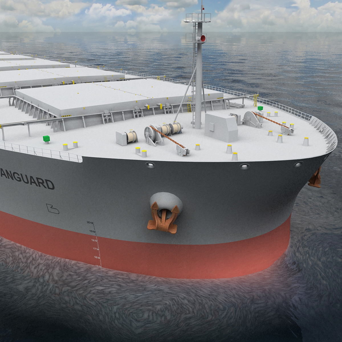 3d bulk carrier ship cargo model