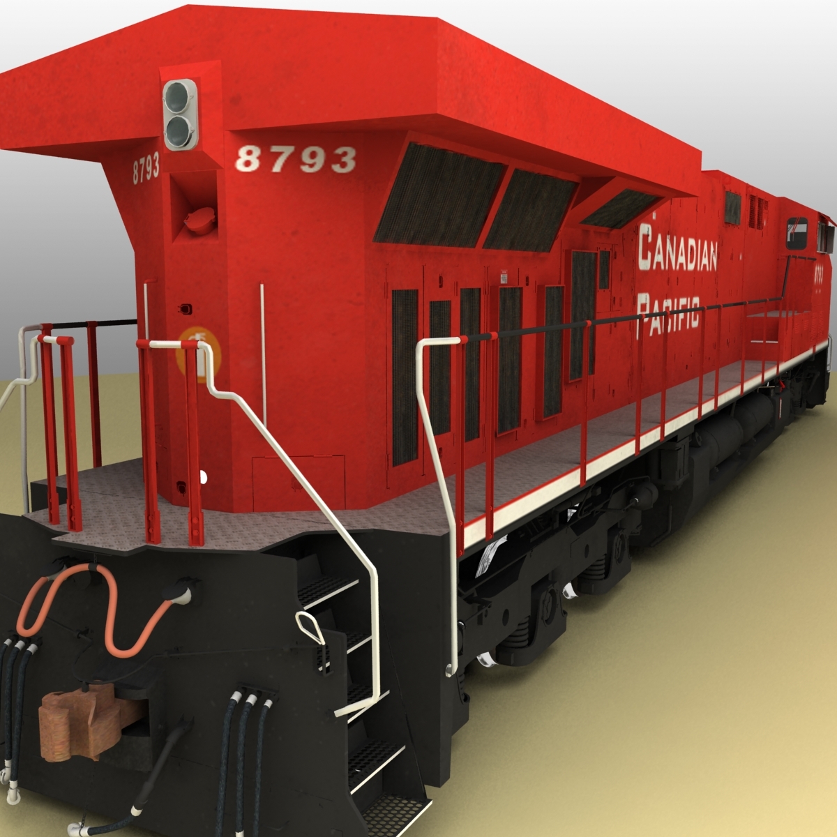 ge es44ac locomotive engines 3d model