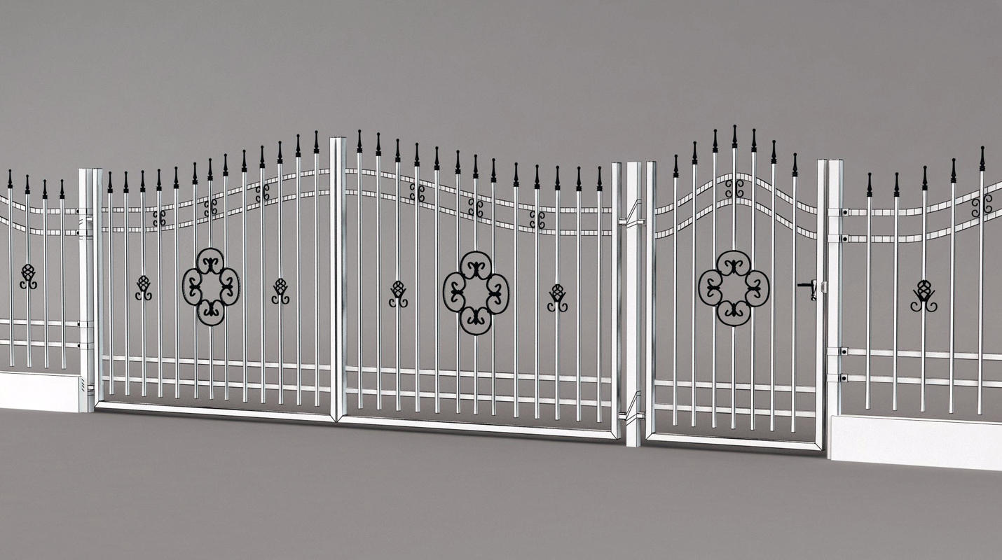 metal fence 3d model