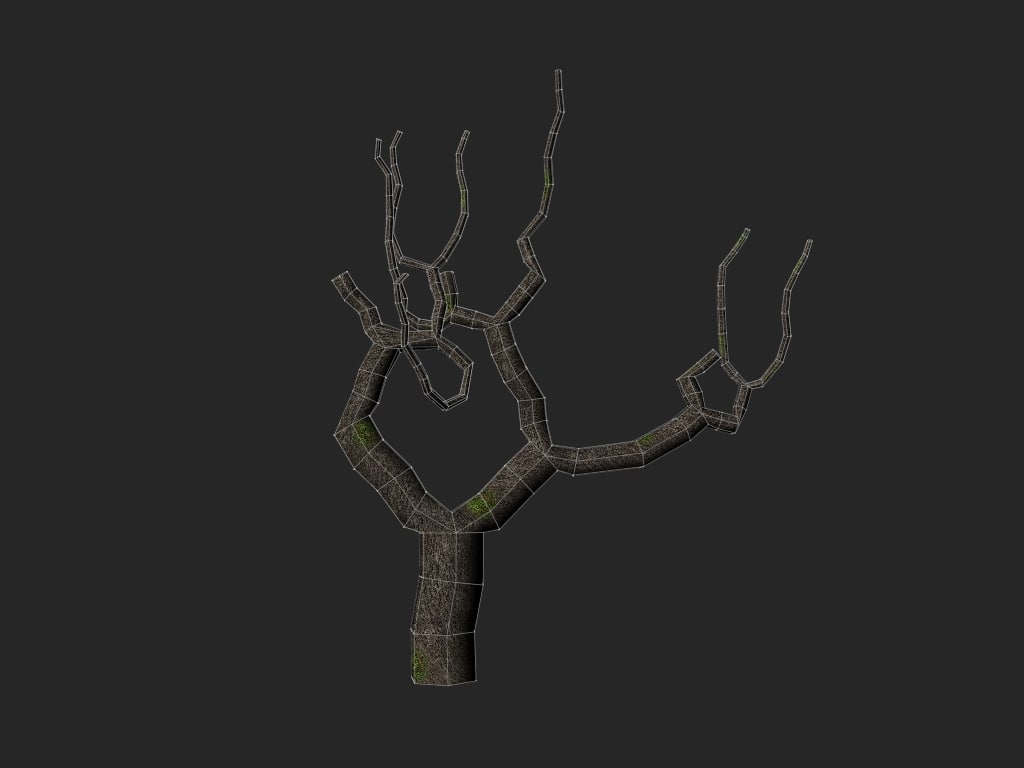 3 trees 3d model