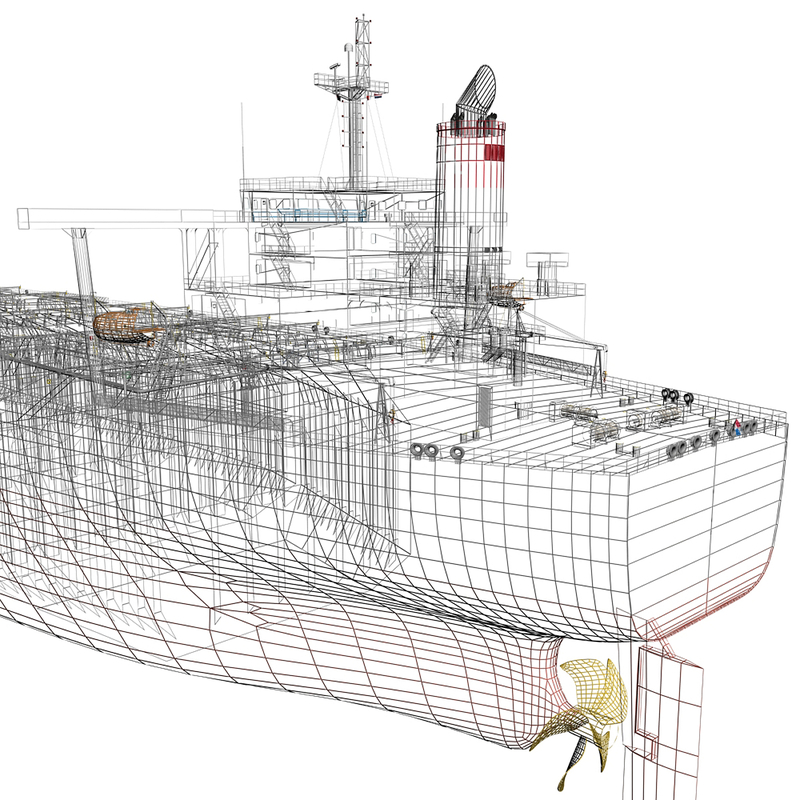 3d bulk carrier ship cargo model