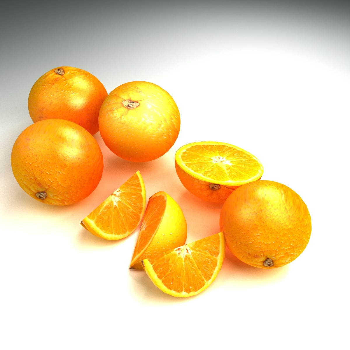 orange fruit naranja 3d max