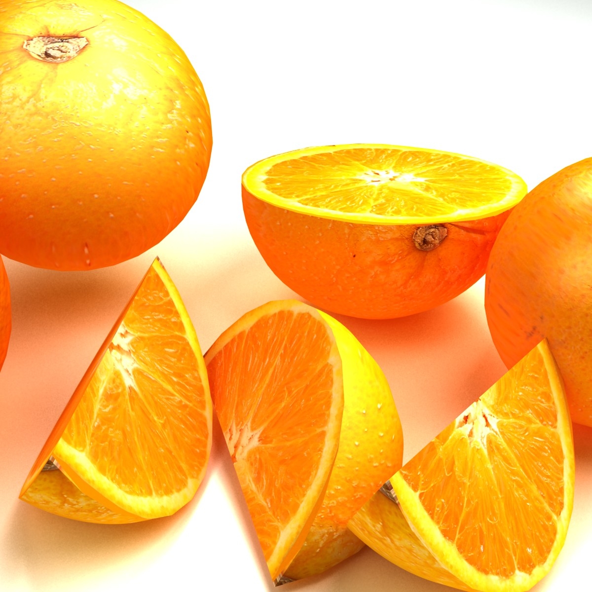 orange fruit naranja 3d max