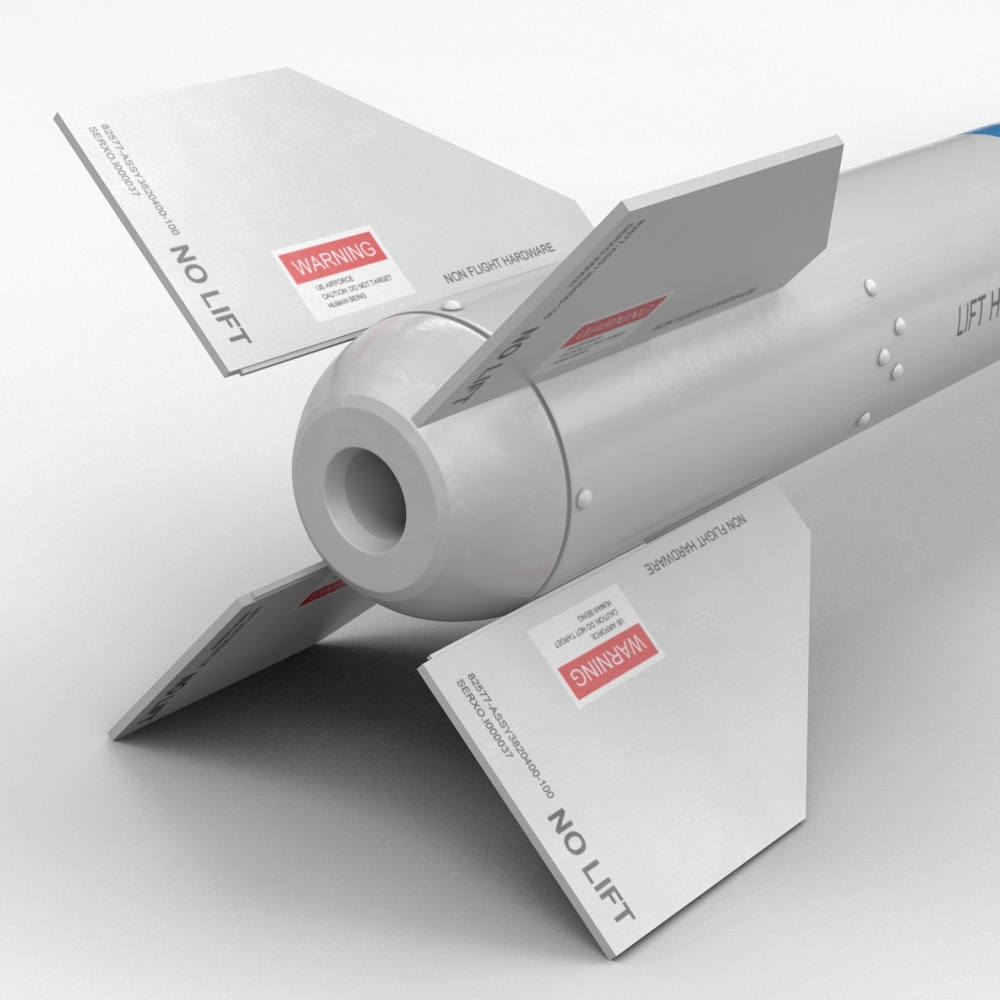 aim-120 missile 3d c4d