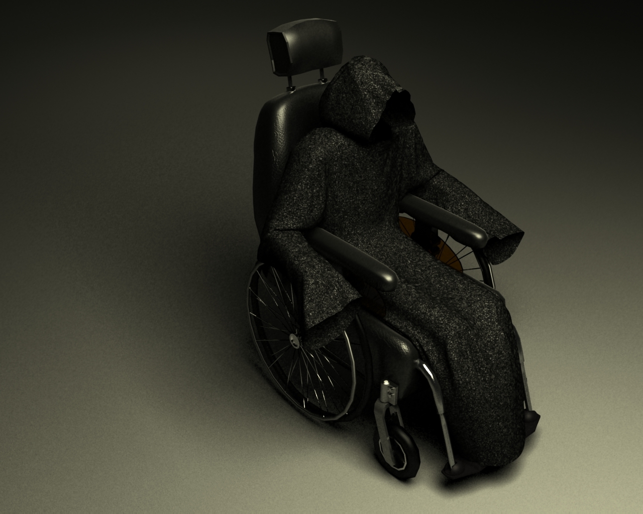 ghost wheelchair 3d max