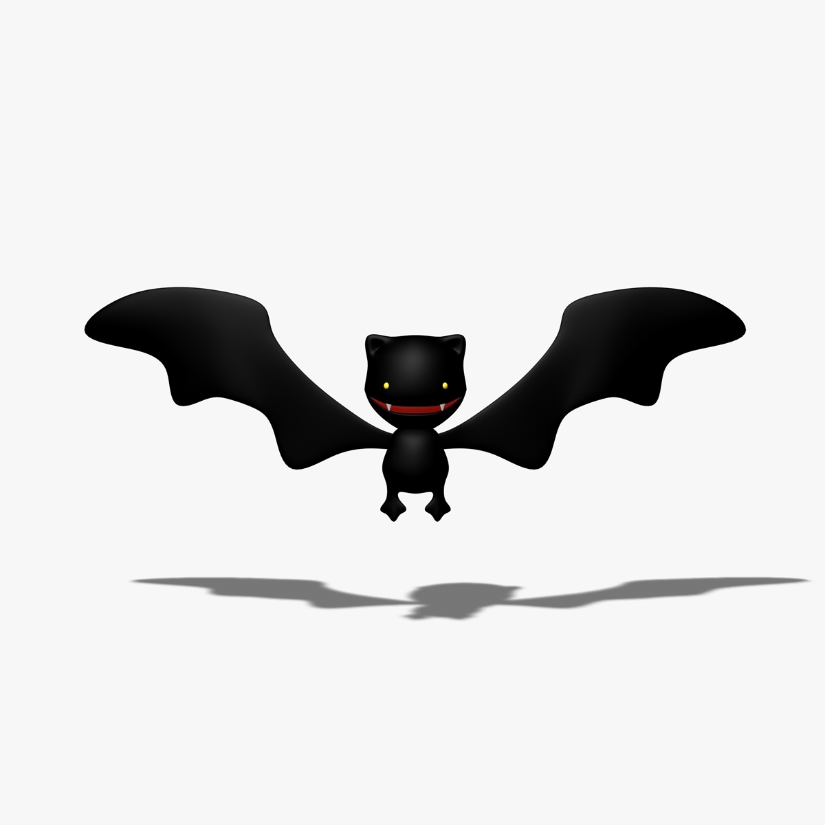 simple cartoon bat 3d 3ds