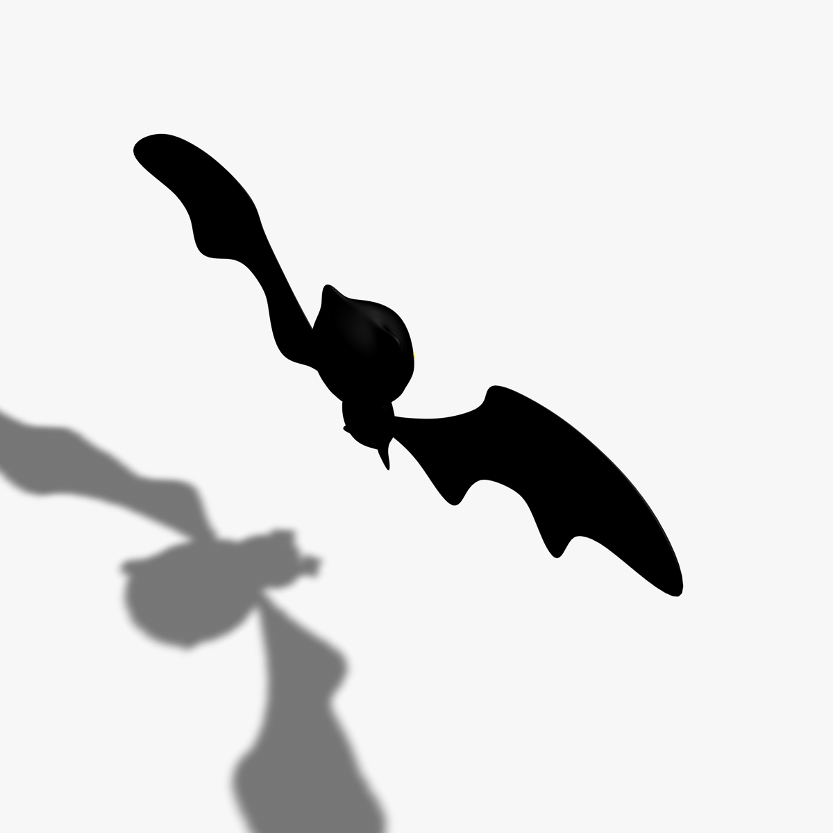 simple cartoon bat 3d 3ds