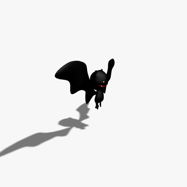 simple cartoon bat 3d 3ds