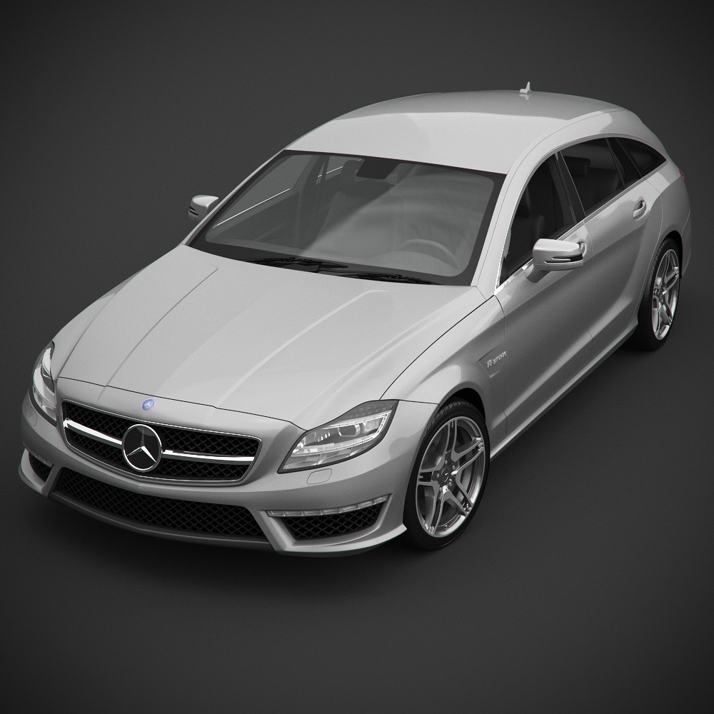 3d mercedes-benz amg cls63 shooting