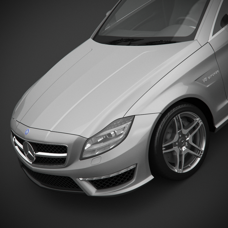 3d mercedes-benz amg cls63 shooting