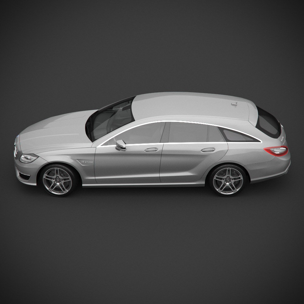 3d mercedes-benz amg cls63 shooting