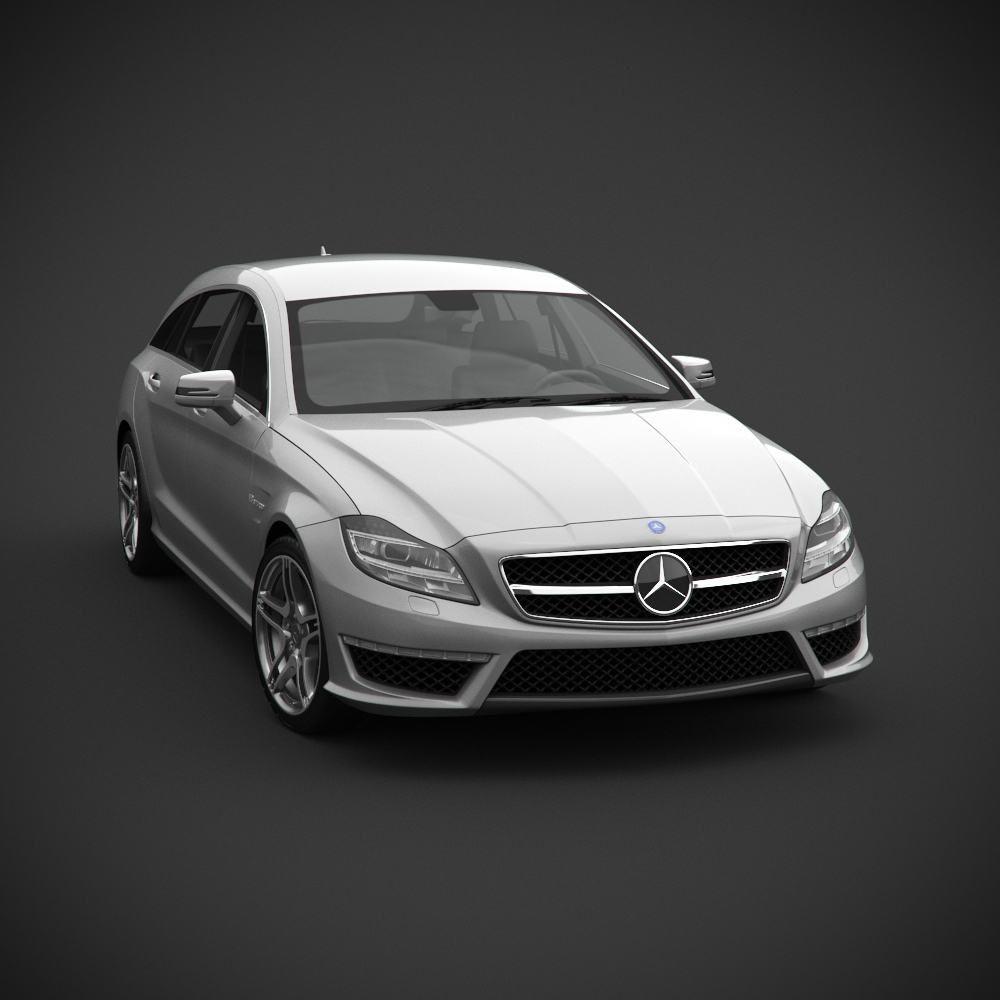 3d mercedes-benz amg cls63 shooting