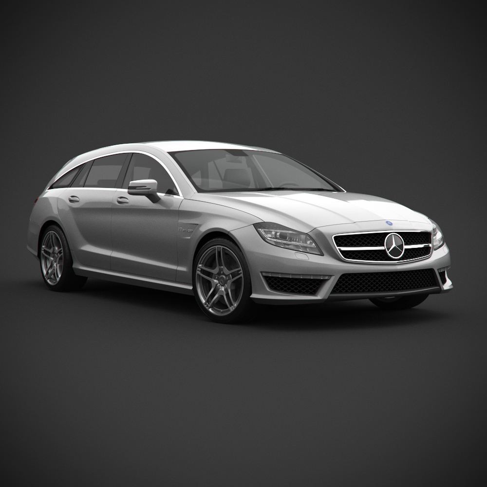 3d mercedes-benz amg cls63 shooting