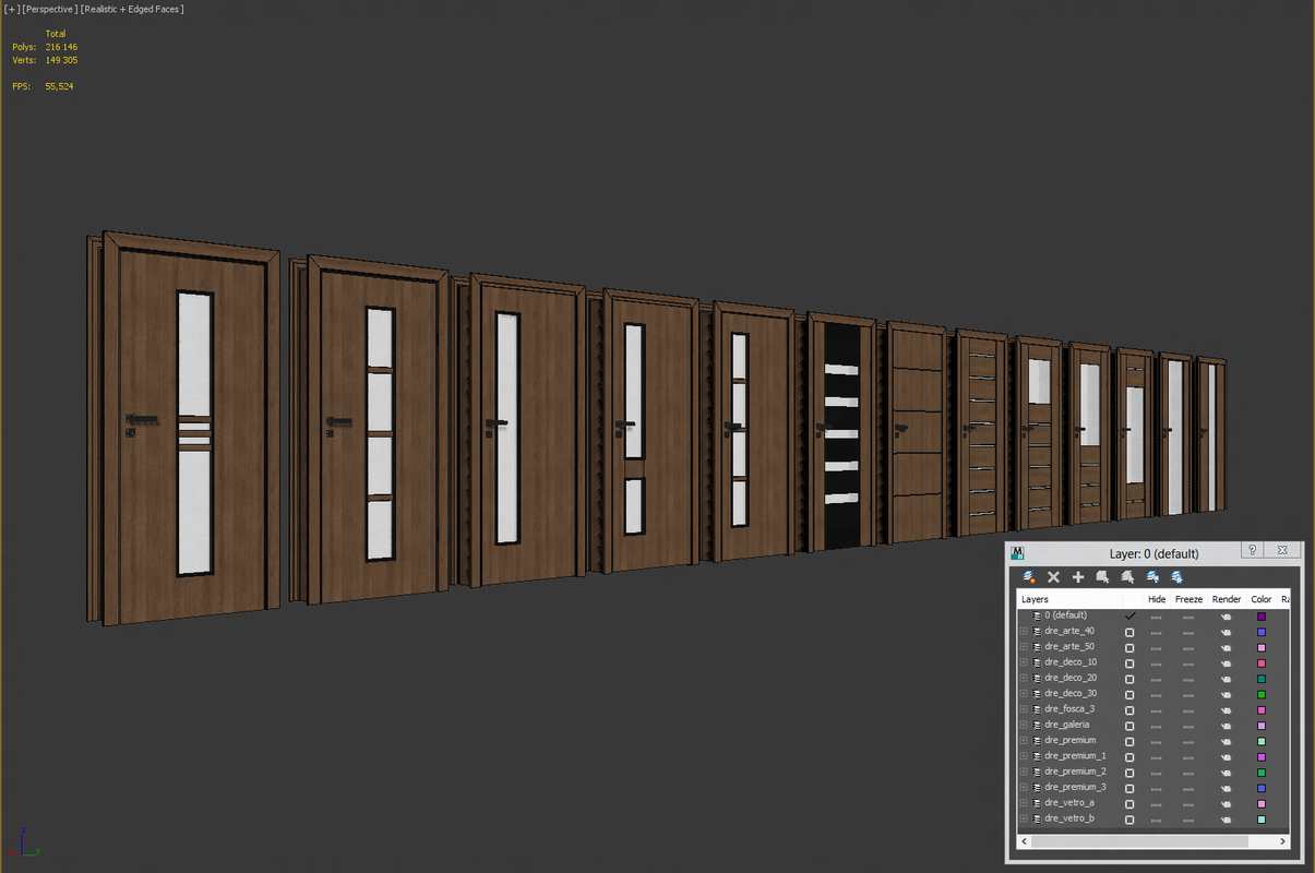 dre modern doors obj