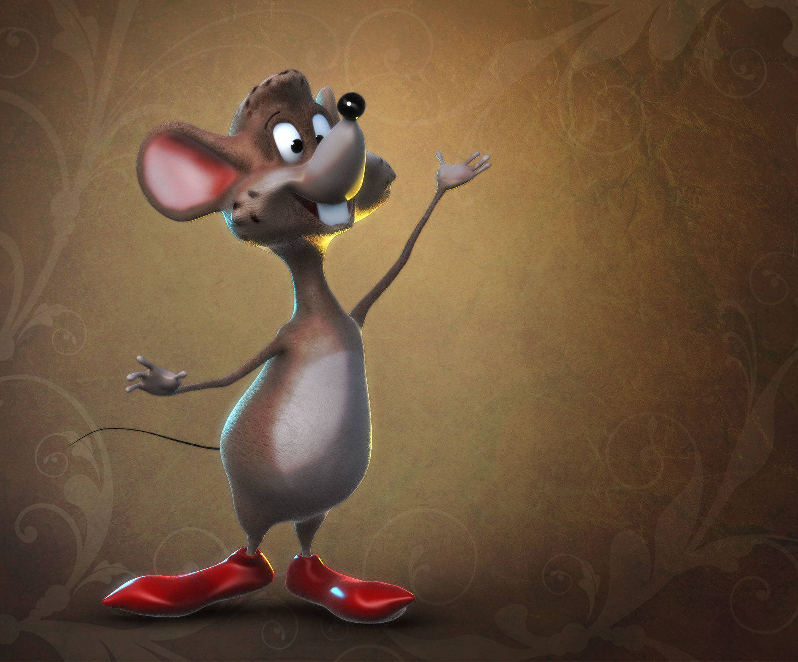 cartoon mouse 3d model