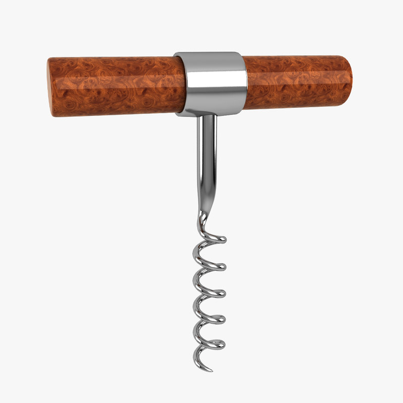 3d corkscrew cork screw model