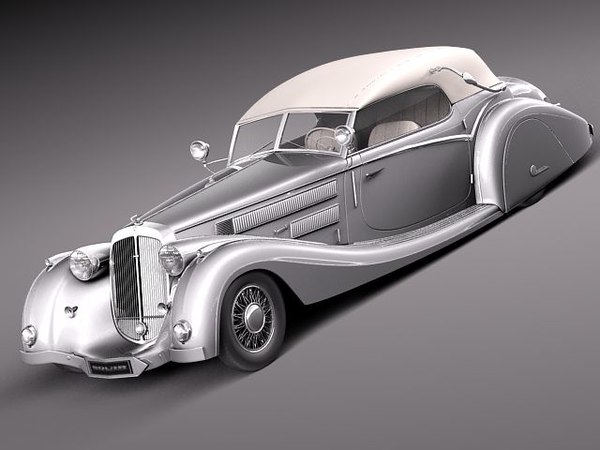 c4d horch 853a antique luxury