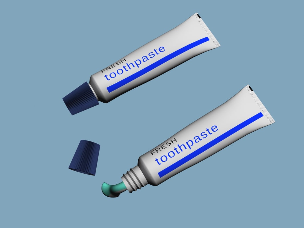 3d realistic toothpaste paste model