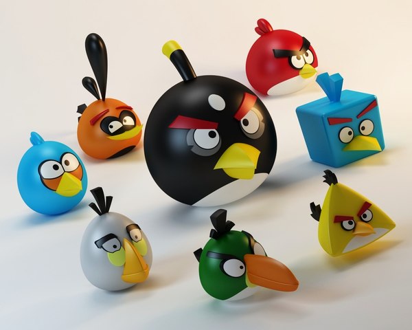angry birds pack 3d model