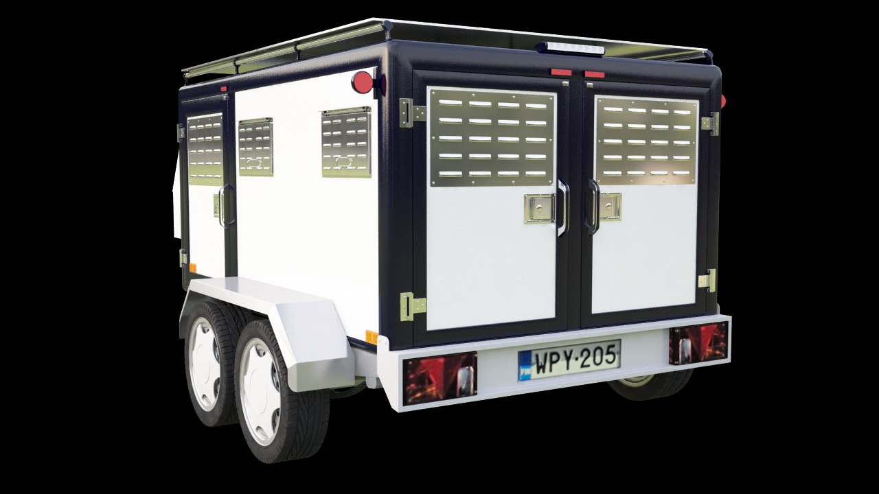 3d trailer police model