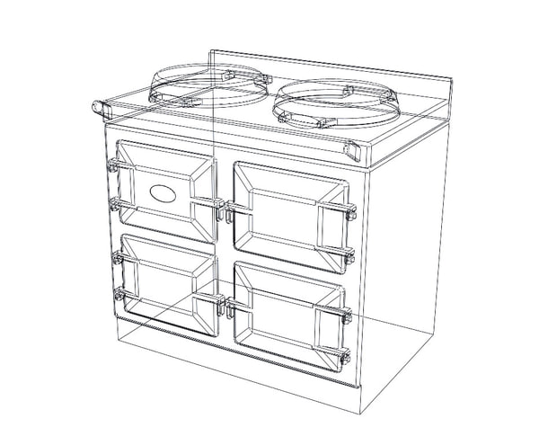 aga range cooker 3d model