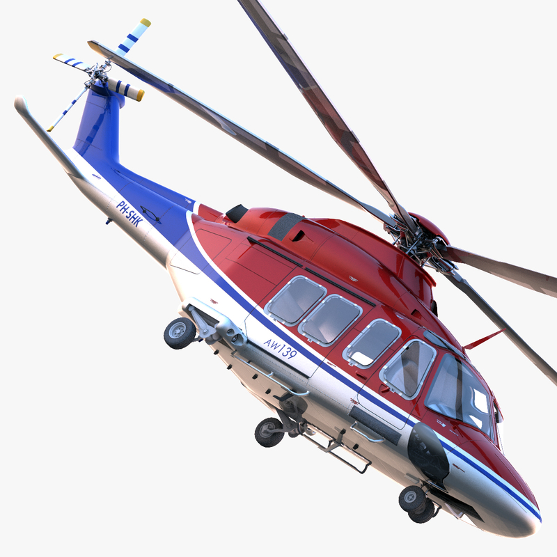civil helicopters 3d model