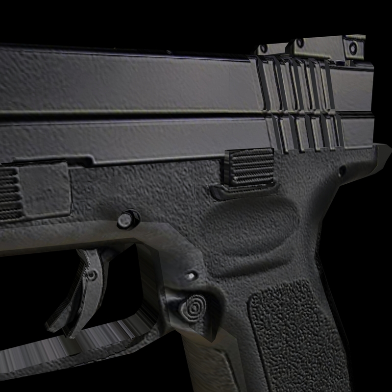 3d model hs2000 pistol