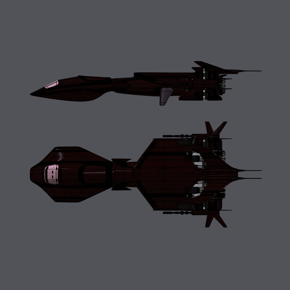 3d Space Yacht Model
