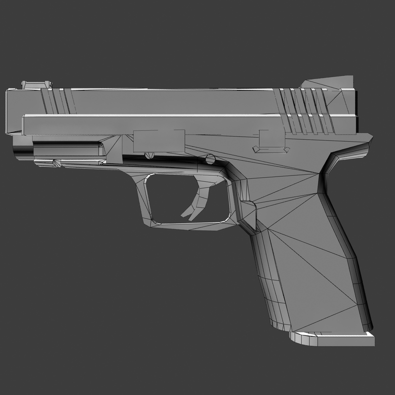 3d model hs2000 pistol