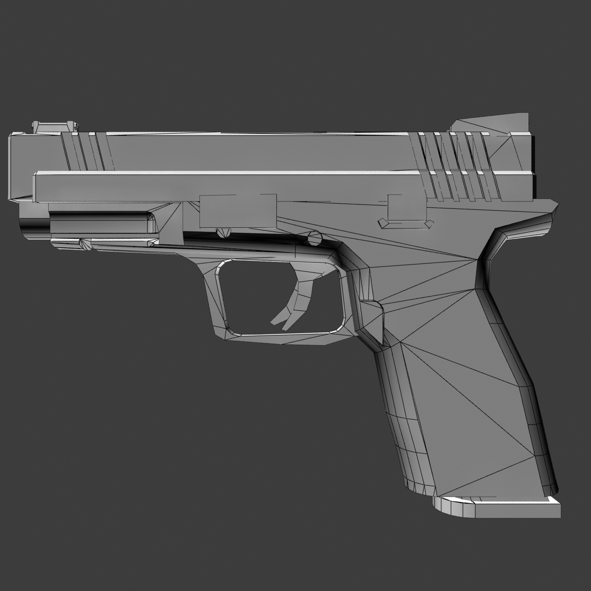 3d model hs2000 pistol