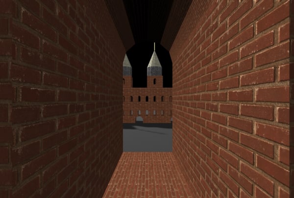 free castle autocad 3d model