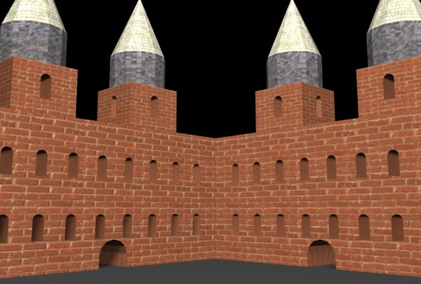 free castle autocad 3d model