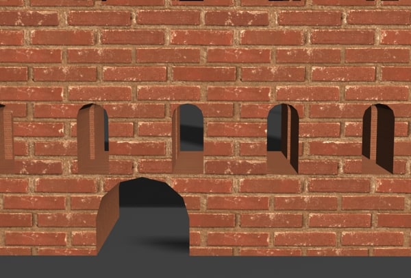 free castle autocad 3d model