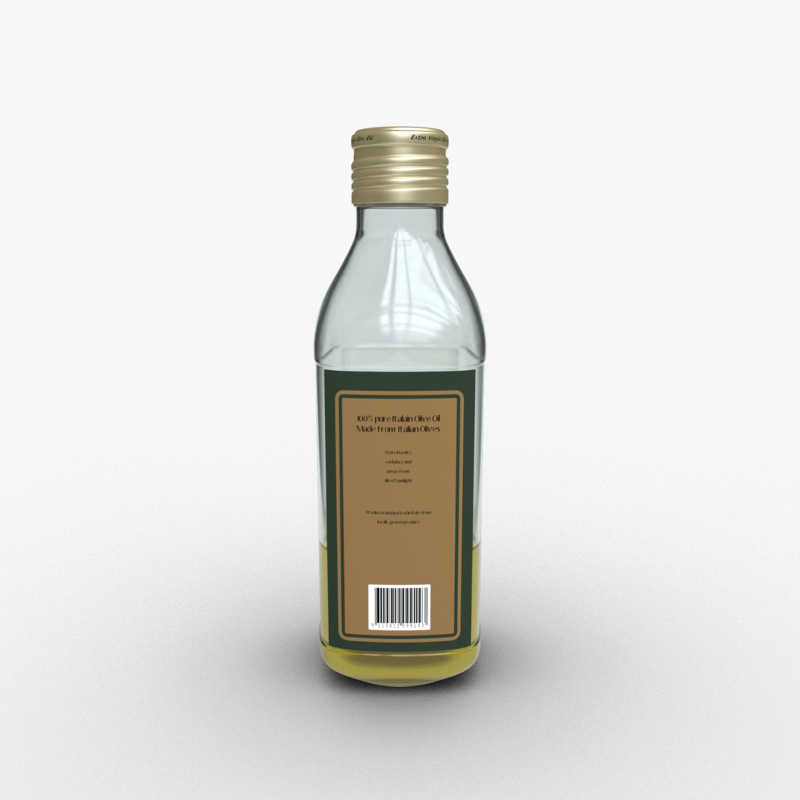 3d model oil bottle