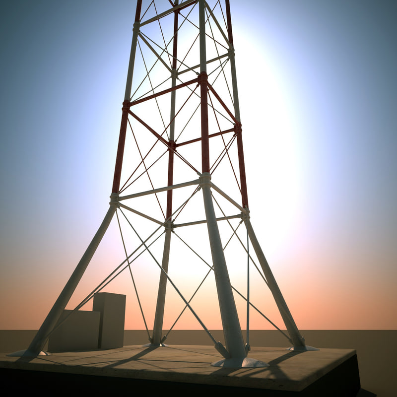 telecommunication towers 2 3d max