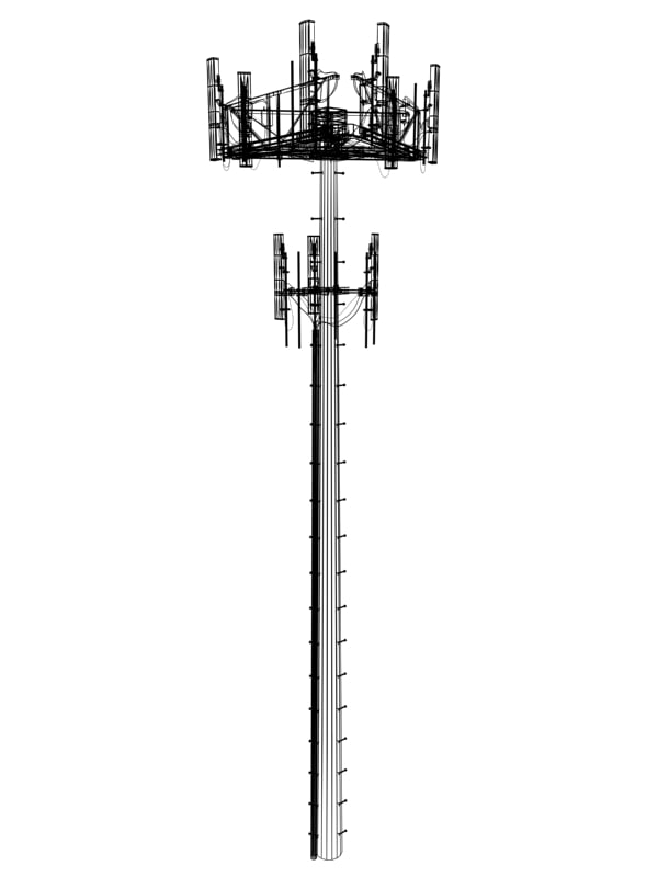 3d telecommunication towers 3