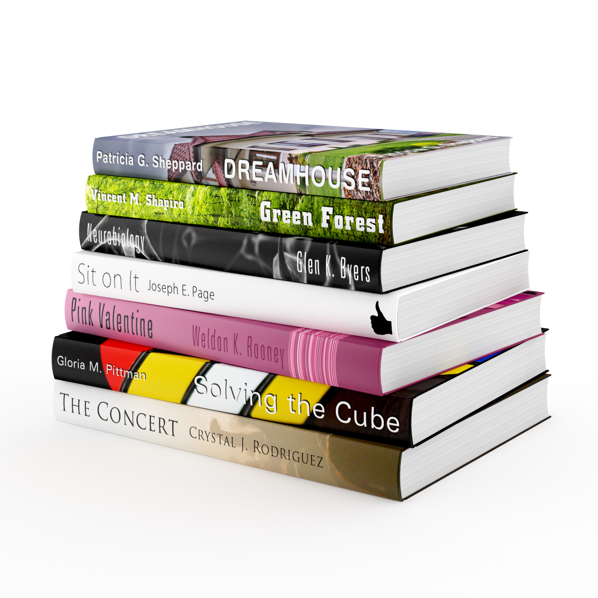 book set paper 3d model
