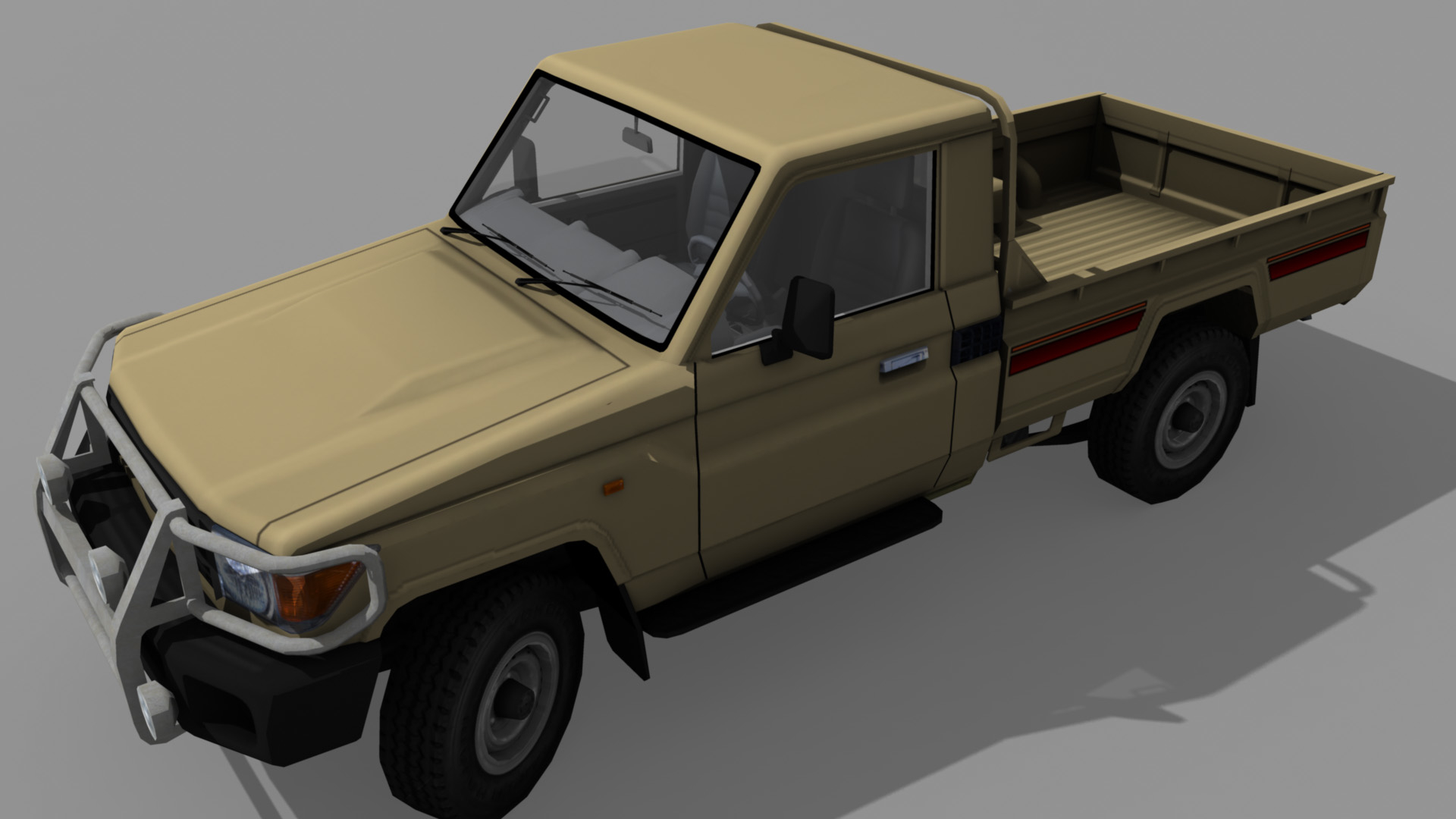 3d land cruiser pickup model